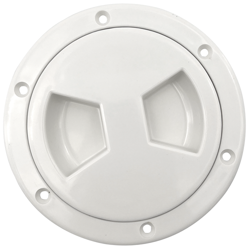 Boat ABS White 4" Deck Plate Inspection Access 100mm Screw Out Hatch ...