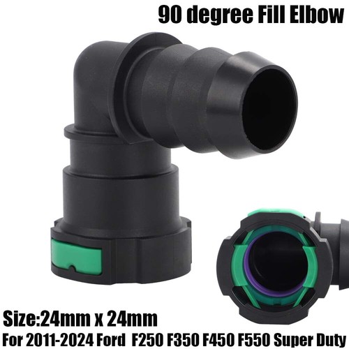 For Ford Super Duty 90 Deg Elbow 2 Button Quick Connect DEF Tank ...