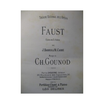 Gounod Charles Faust Opera ca1860 | eBay