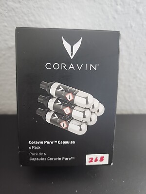 Coravin Pure Argon Capsules - 6 Pack - Preserve - For Coravin EXP 03/25 ...