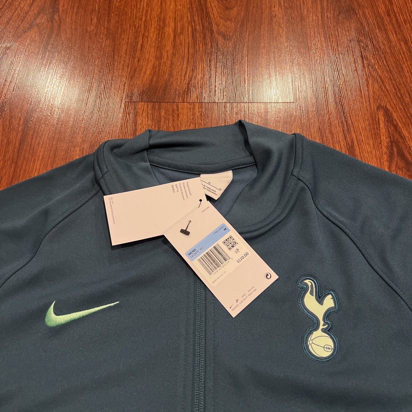 Nike Men’s Tottenham I96 Anthem Full Zip Soccer Jacket Jersey Medium M ...