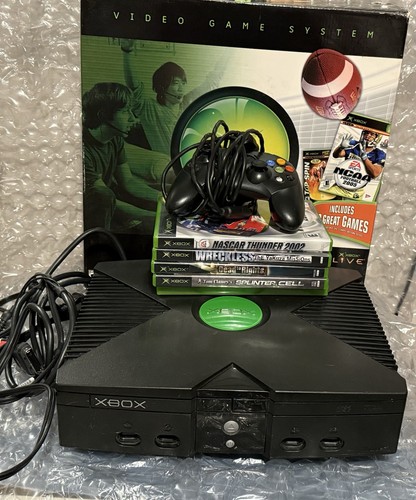 Microsoft Original XBOX Console(W/Box Limited Time!) Bundle With 5 ...