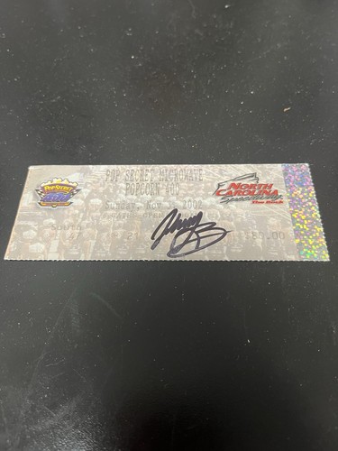 2002 Rockingham 400 NASCAR Ticket Stub In-person Signed Johnny Benson ...