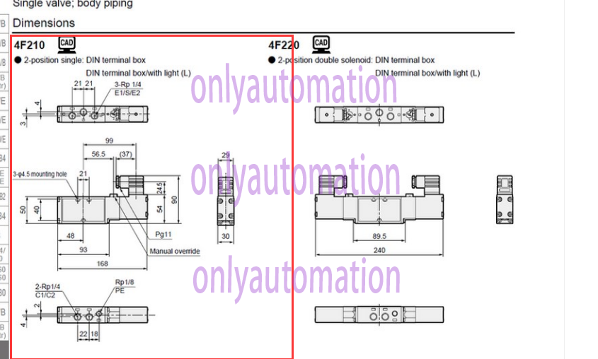 CKD 4F210-08-AC220V Pilot Operated Five-Way Valve Pneumatic Valve 1PC ...