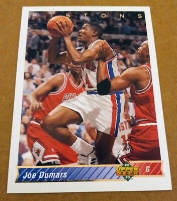 1992-93 Upper Deck JOE DUMARS Basketball Card #268. DETROIT PISTONS ...