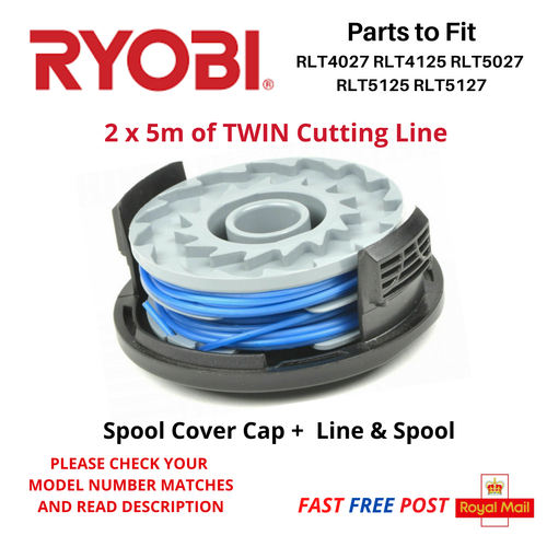 Spool Line & Cover Cap RYOBI RLT5127 RLT4027 RLT4125 RLT5027 RLT5125 ...