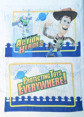 Pair of Disney Toy Story Pillowcases Protecting Toys Everywhere Buzz ...