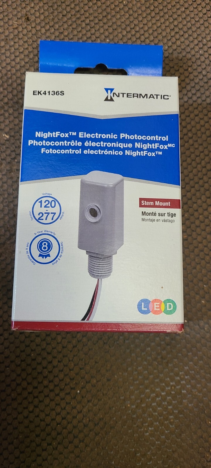 Intermatic EK4136S Night Fox Electronic Photo Control Stem Mount 120 ...