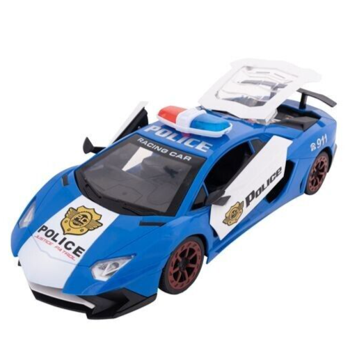 Remote Control Police Car Toy w/ Lights & Sirens - Rechargeable Battery ...