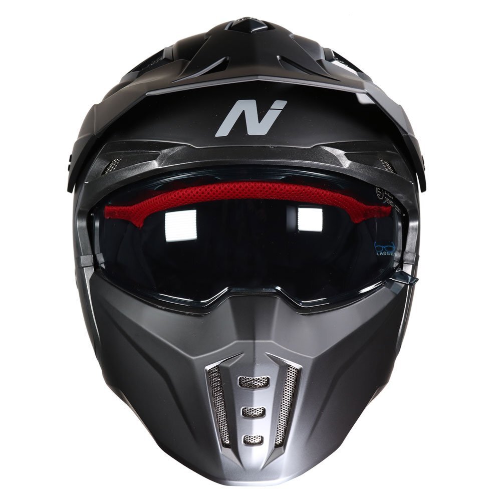 Nitro NZ302 Fighter Motorcycle Helmet Plain Satin Black | eBay UK