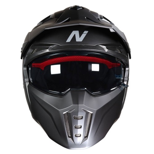 Nitro NZ302 Fighter Motorcycle Helmet Plain Satin Black | eBay UK