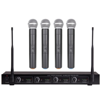 4 Channel Professional UHF Handheld Wireless Microphone System for AKG ...