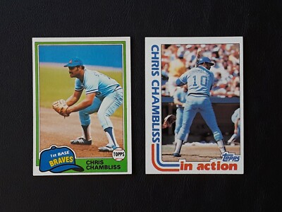 1981 Topps Chris Chambliss & 1982 Topps Chris Chambliss In Action ...