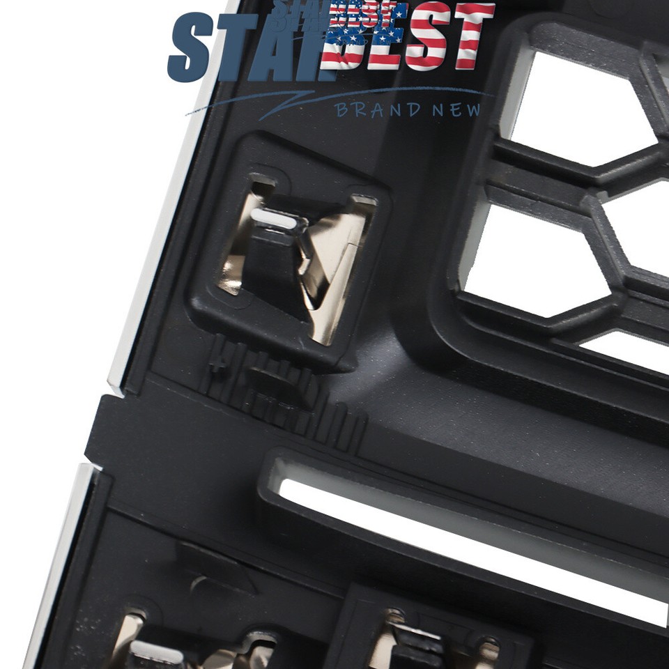 Front Grille Fit For Chevrolet Silverado 1500 2014-2015 Chrome+Silver ...