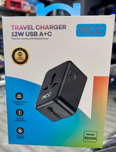 NCC TC001 Travel Charger Compact Fast Charging Wall Plug Portable ...
