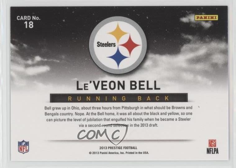 2013 Panini Prestige Draft City Destinations Le'Veon Bell #18 Rookie RC ...