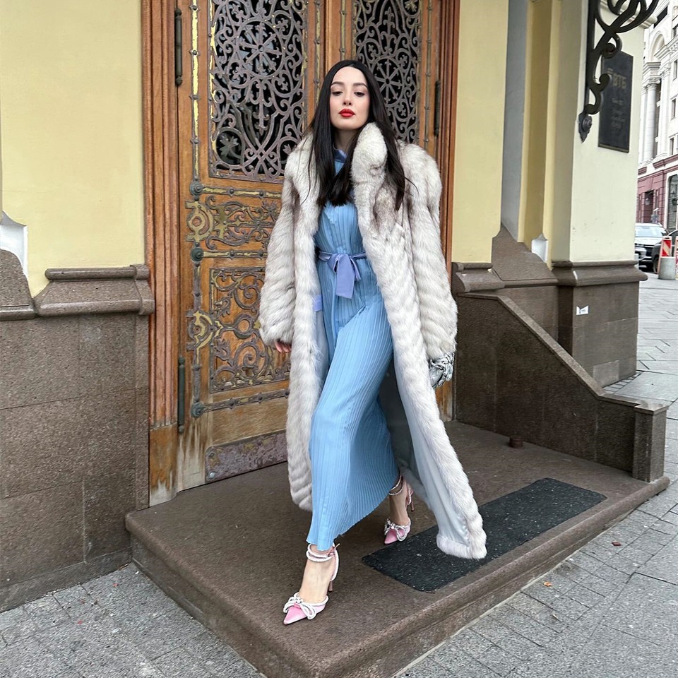 Women New Luxury Full Length Real Fox Fur Coat Natural Vulpe Fur Jacket Overcoat | eBay