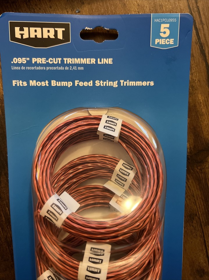 Hart 5 Pack .095" Precut Line for Bump Feed Trimmers NEW | eBay
