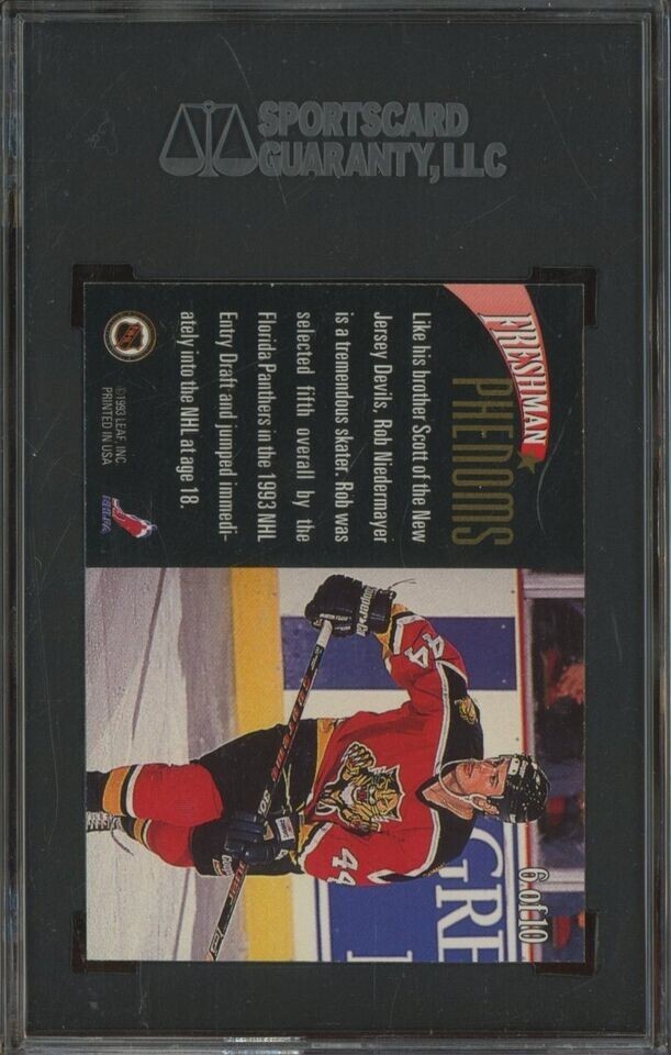 1993-94 Leaf Freshman Phenoms #6 Rob Niedermayer Panthers SGC 96 MINT 9 ...