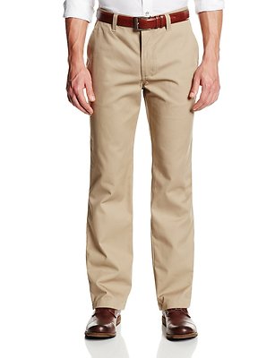 Lee Uniforms Men's Classic Straight Leg Flat Front College Pants Khaki ...