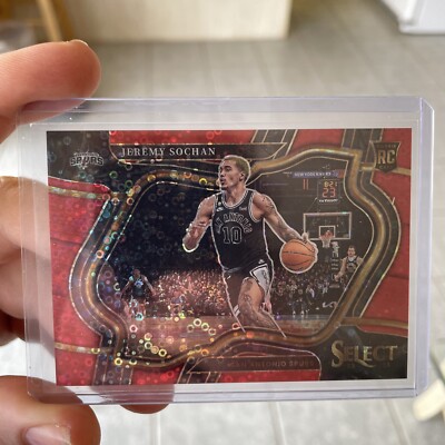 Jeremy Sochan 2022 Panini Select Red Disco Prizm # /49 Courtside #290 ...
