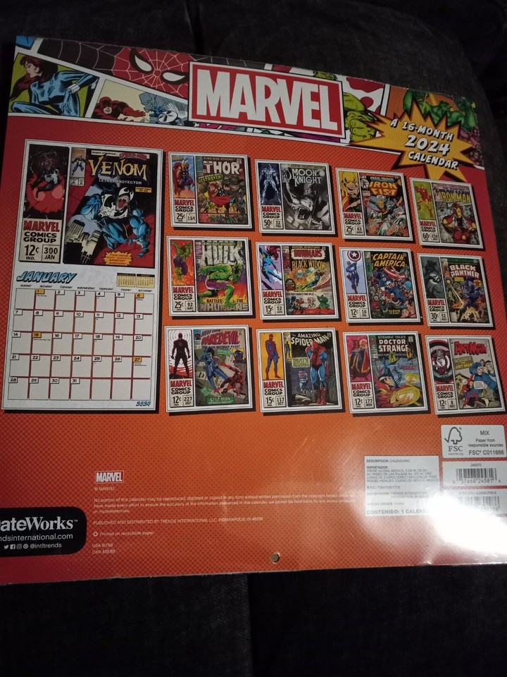 2024 Marvel Calender - An Astonishing Array Of Collectable Artwork | eBay