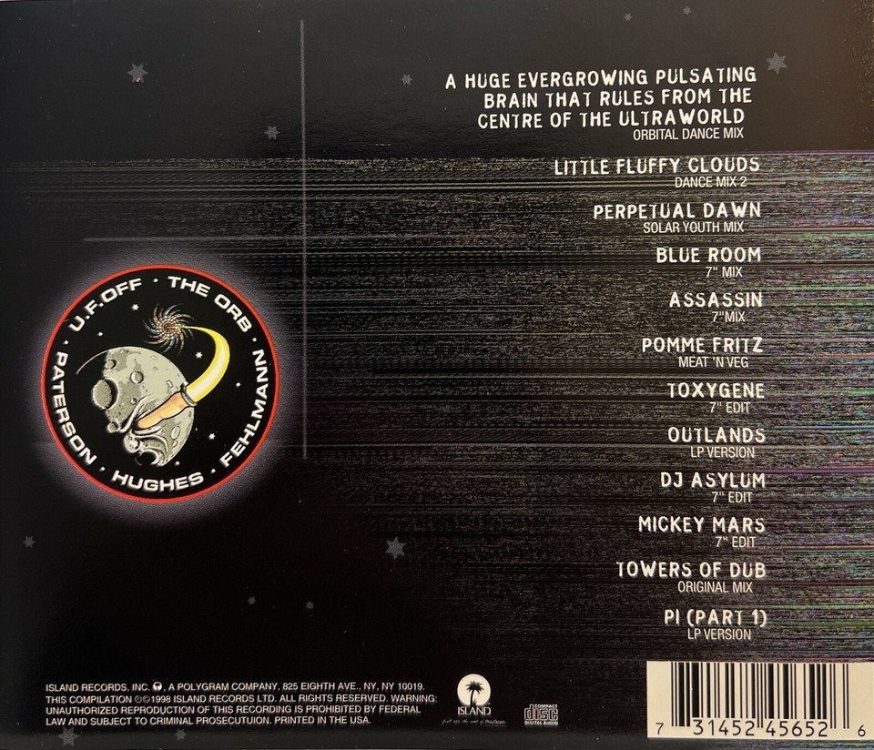 The Orb : U.F. Off: The Best of Orb (CD 1998, Island) *Very Good ...