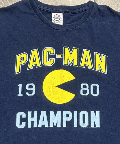 VTG Pac-Man Champion Nampo Bandai Games T-Shirt Distressed SZ LG Delta ...