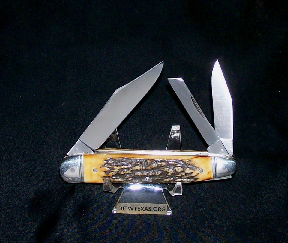 Schrade 804 Whittler's Knife Stag 85th Ann. C-1989 W/Presentation Case ...