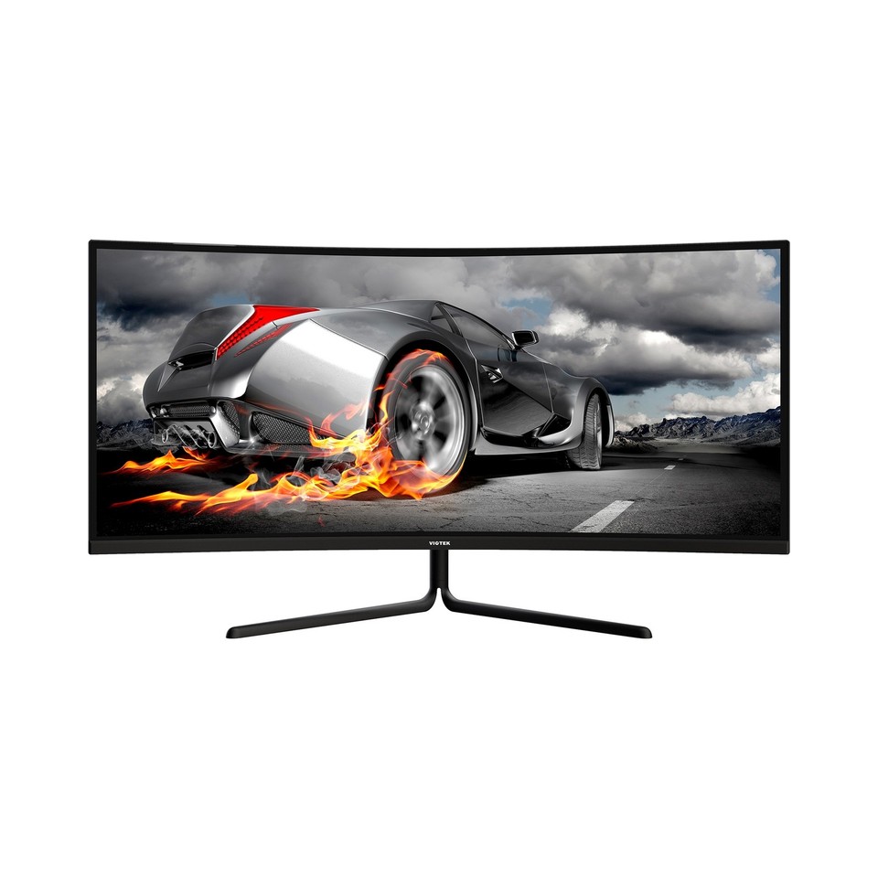 Viotek 34" Curved LED 3440x1440 Monitor 120Hz 4ms HDMI, DP, DVI, 3.5mm ...