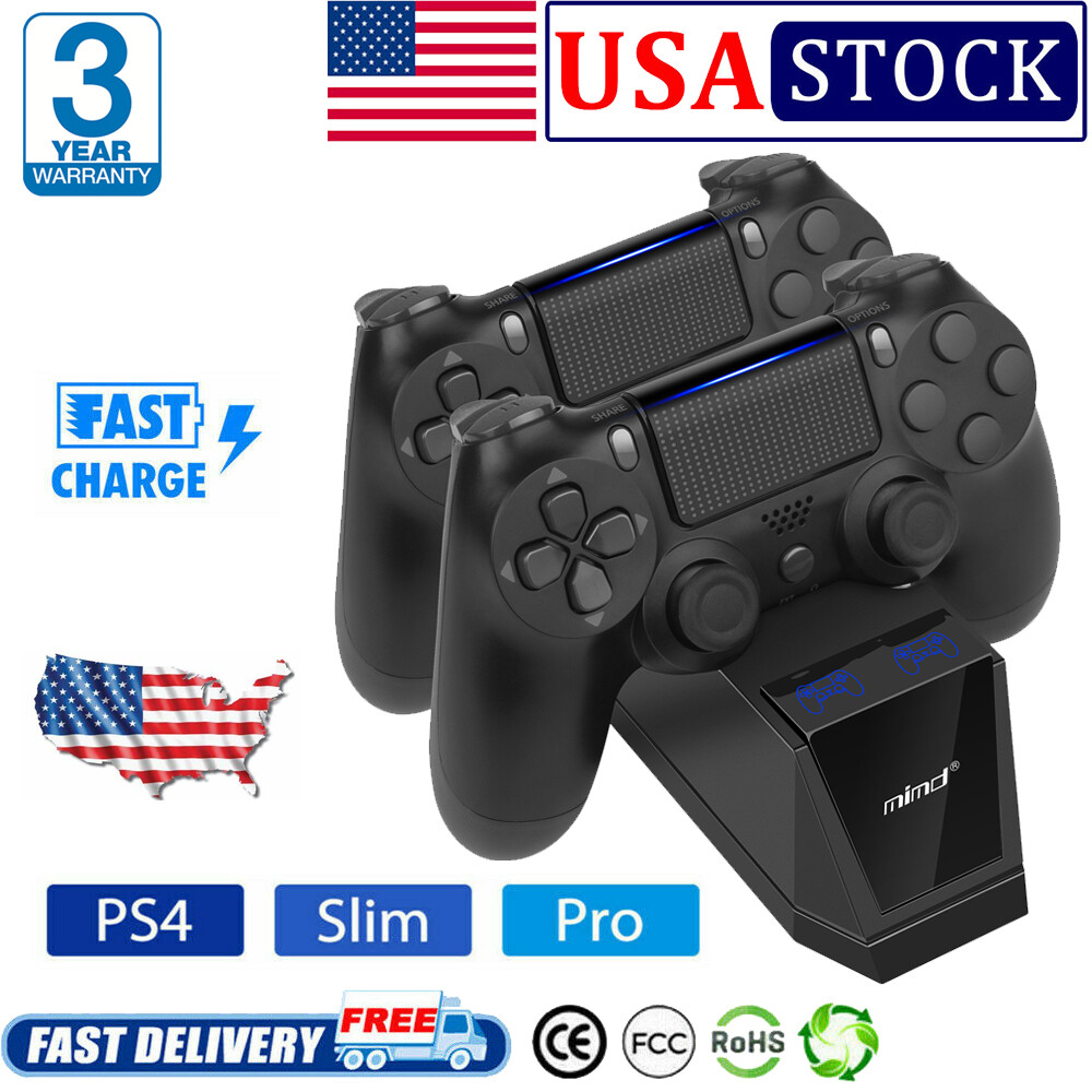 Wireless for PS4 Controller USB Charger Charging Station Dock For ...
