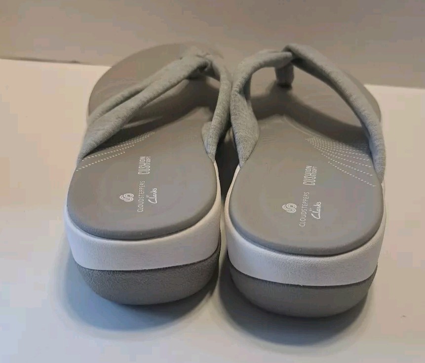 Cloudsteppers By Clarks Womens Arla Kaylie Gray Grey Flip Flop Sandals ...