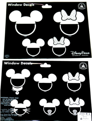 Disney Car Window Decal 10 Stickers Family Mom Dad Kids Dog Cat Mickey ...