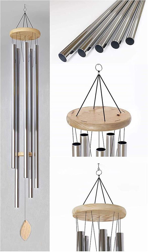 5' Big Extra Large 57" Wind Chime Deep Tone Tuned Resonant Bass Sound ...