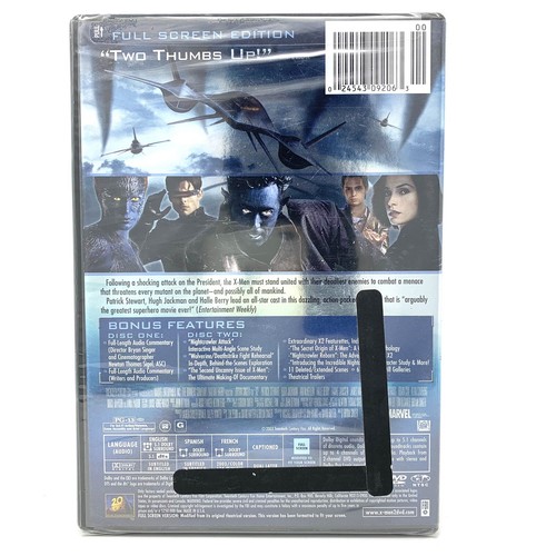 X2: X-Men United (DVD, 2003, 2-Disc Set, Full Screen) XMEN Sequel Movie ...