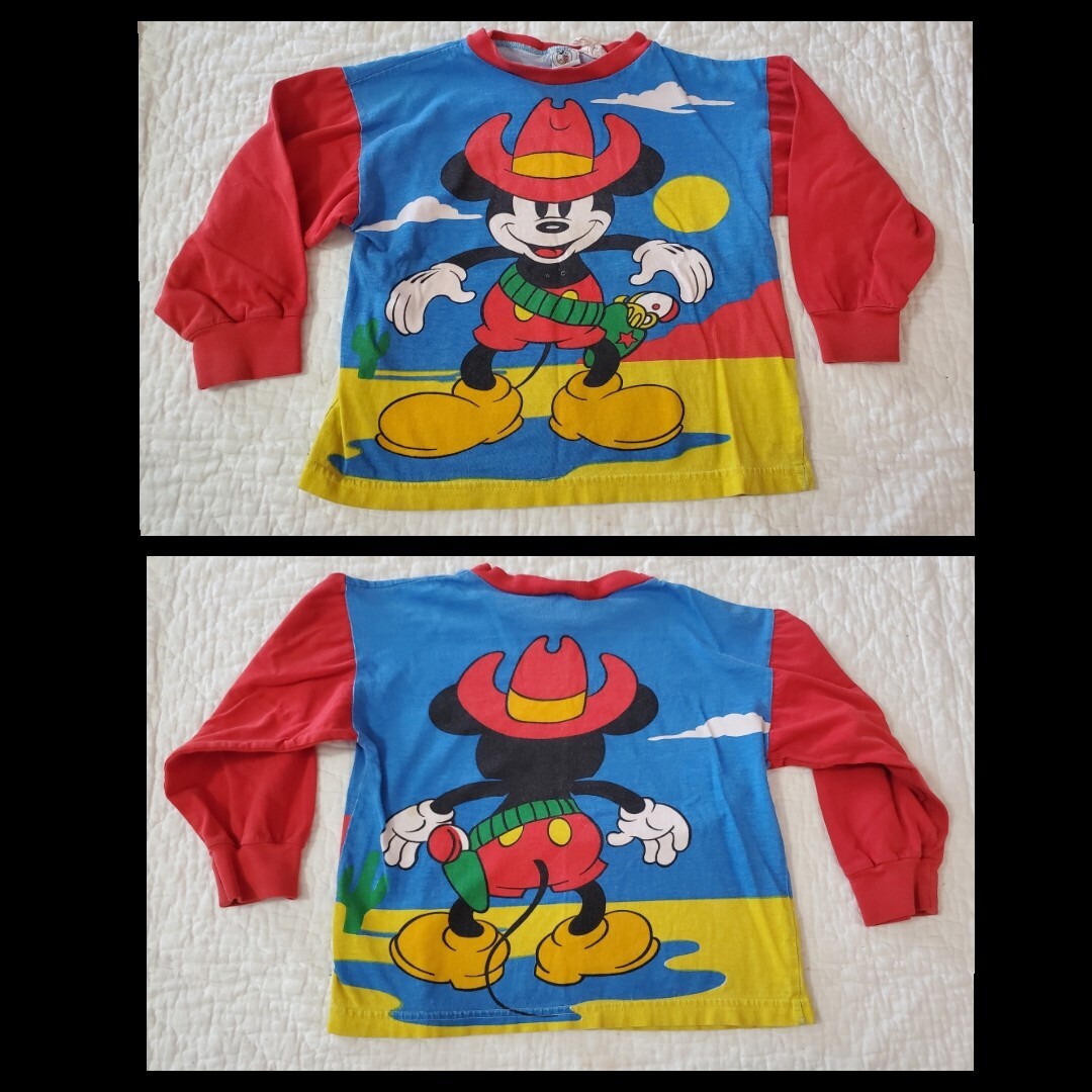 Vintage MICKEY MOUSE Kids Shirt Front Back 80s Mickey… - Gem