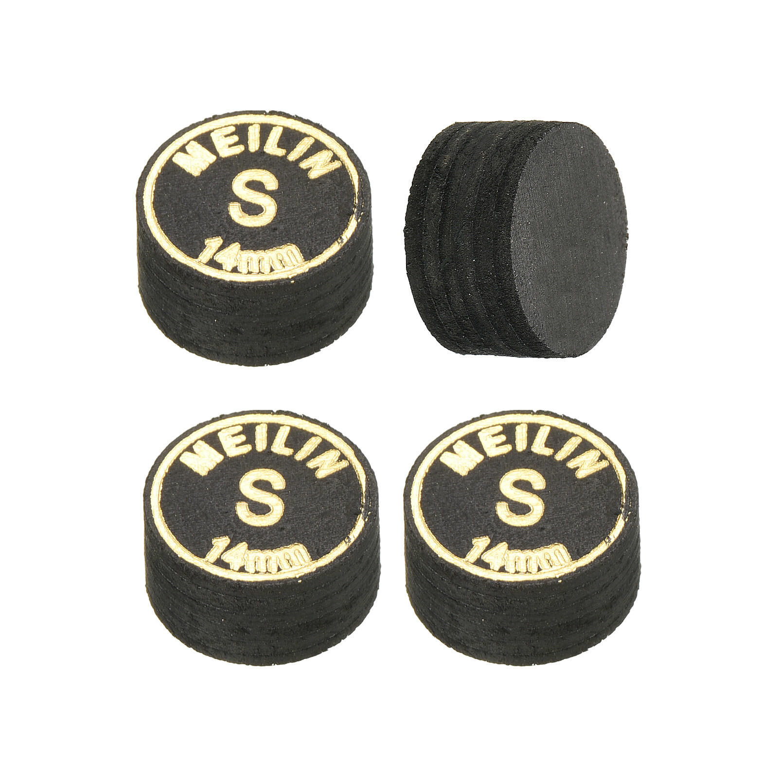 4Pcs 14mm Pool Cue Tips Soft Laminated Glue-on Billiard Stick Tips ...