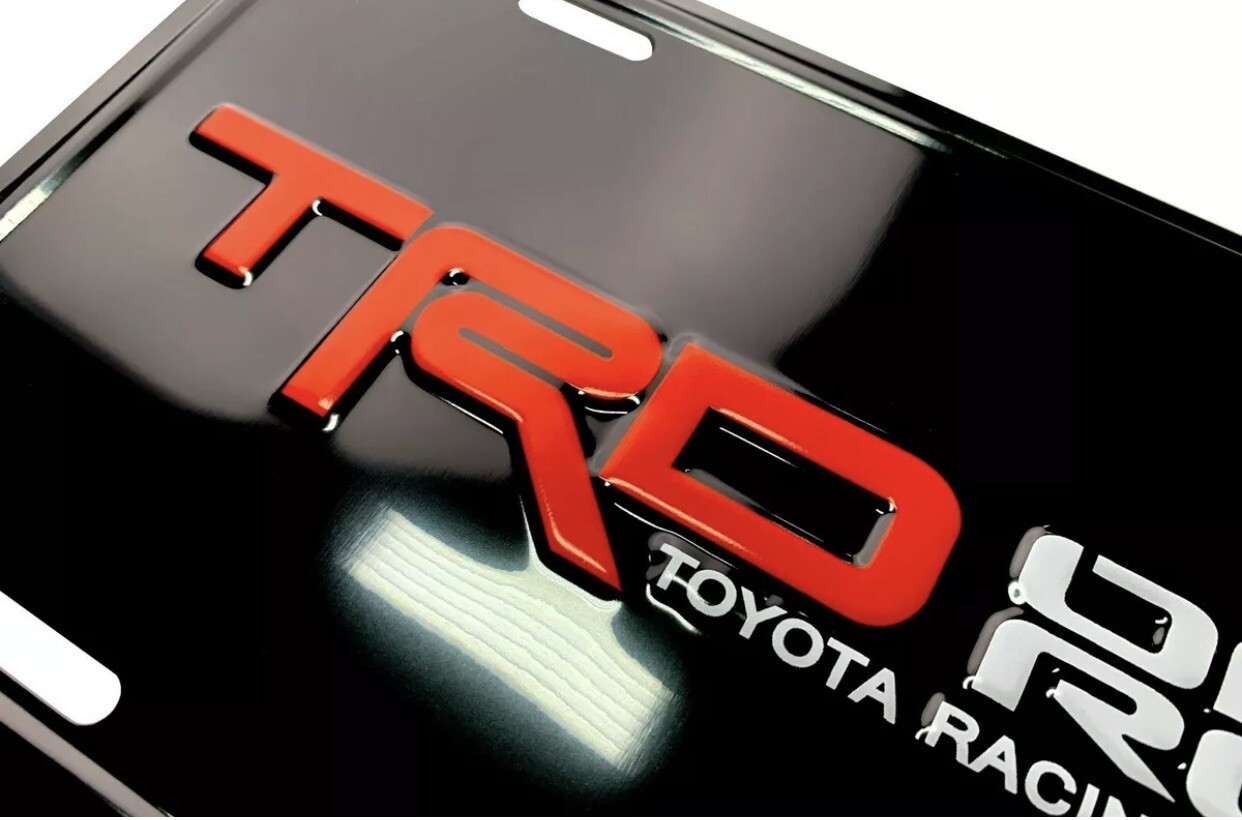 TRD OFF ROAD Embossed Aluminum License Plate Toyota Racing Development ...