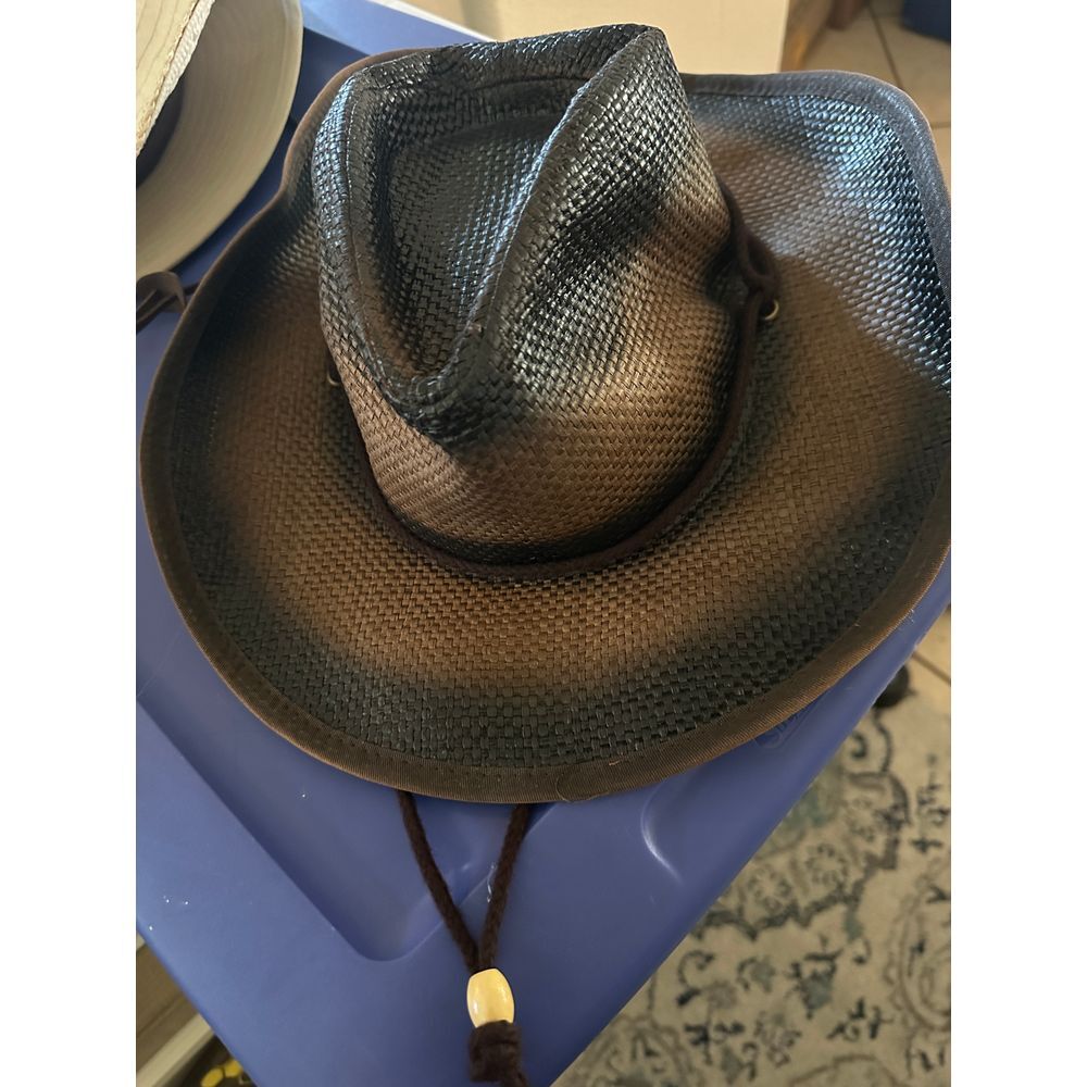 Stylish Woven Straw Cowboy Hat with Adjustable Chin S… - Gem
