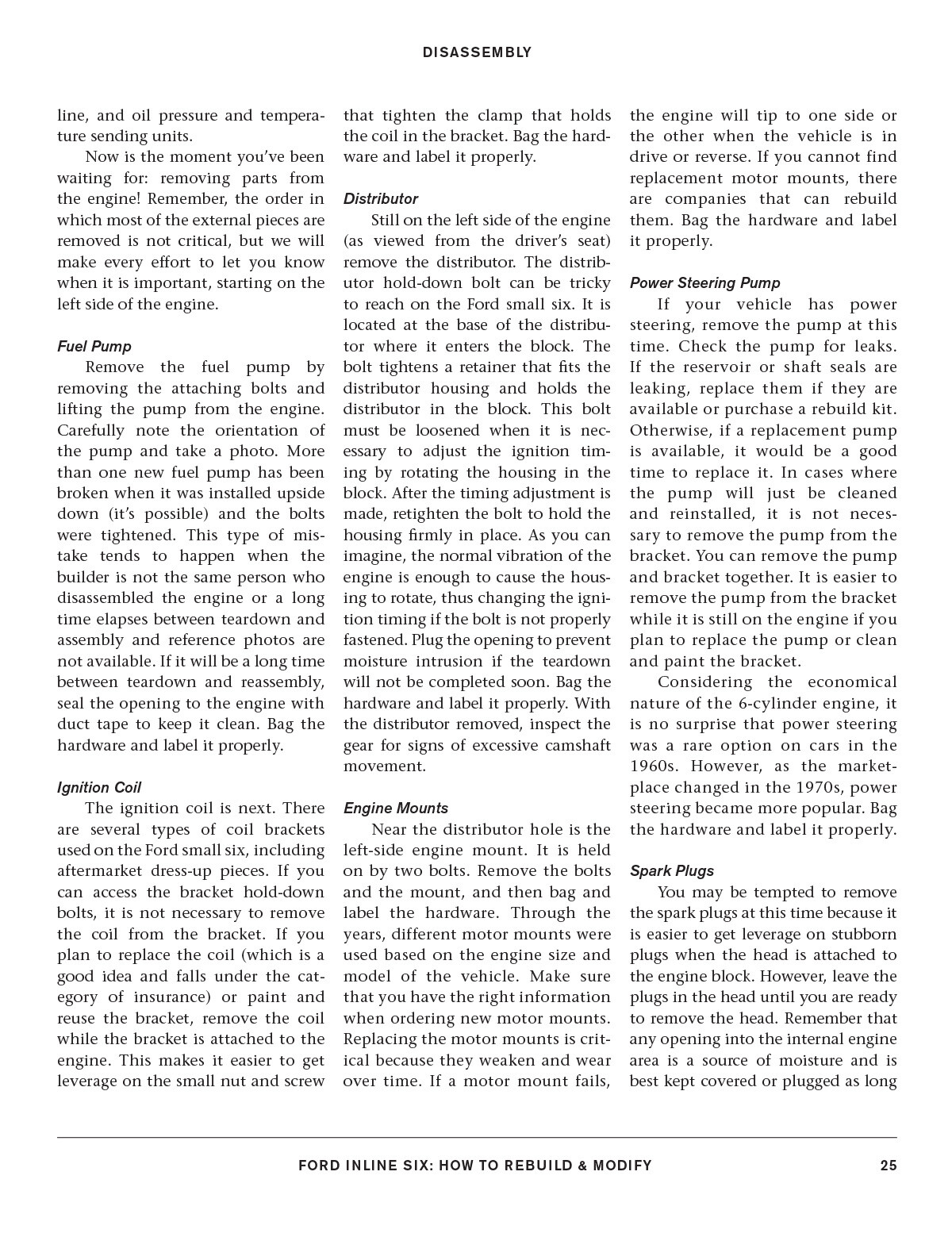 Ford Six Cylinder Inline 144 170 200 250 Rebuild & Modify book manual 6 ...