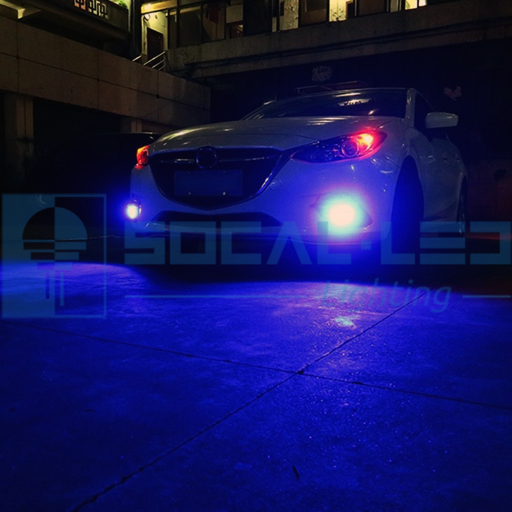 2x Dark Blue H16 5202 LED Fog Light Bulbs 15W SMD 5730 High Bright ...