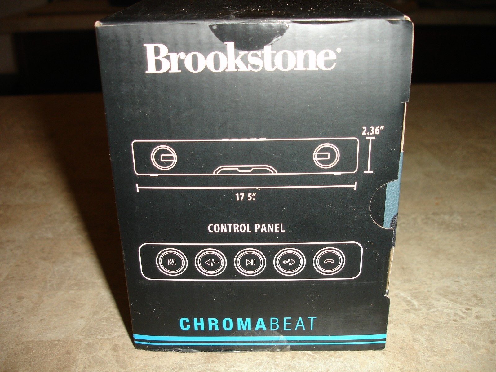 Brookstone Chromabeat 17.5" Wireless Sound Bar Bluetooth | Black | 5W ...