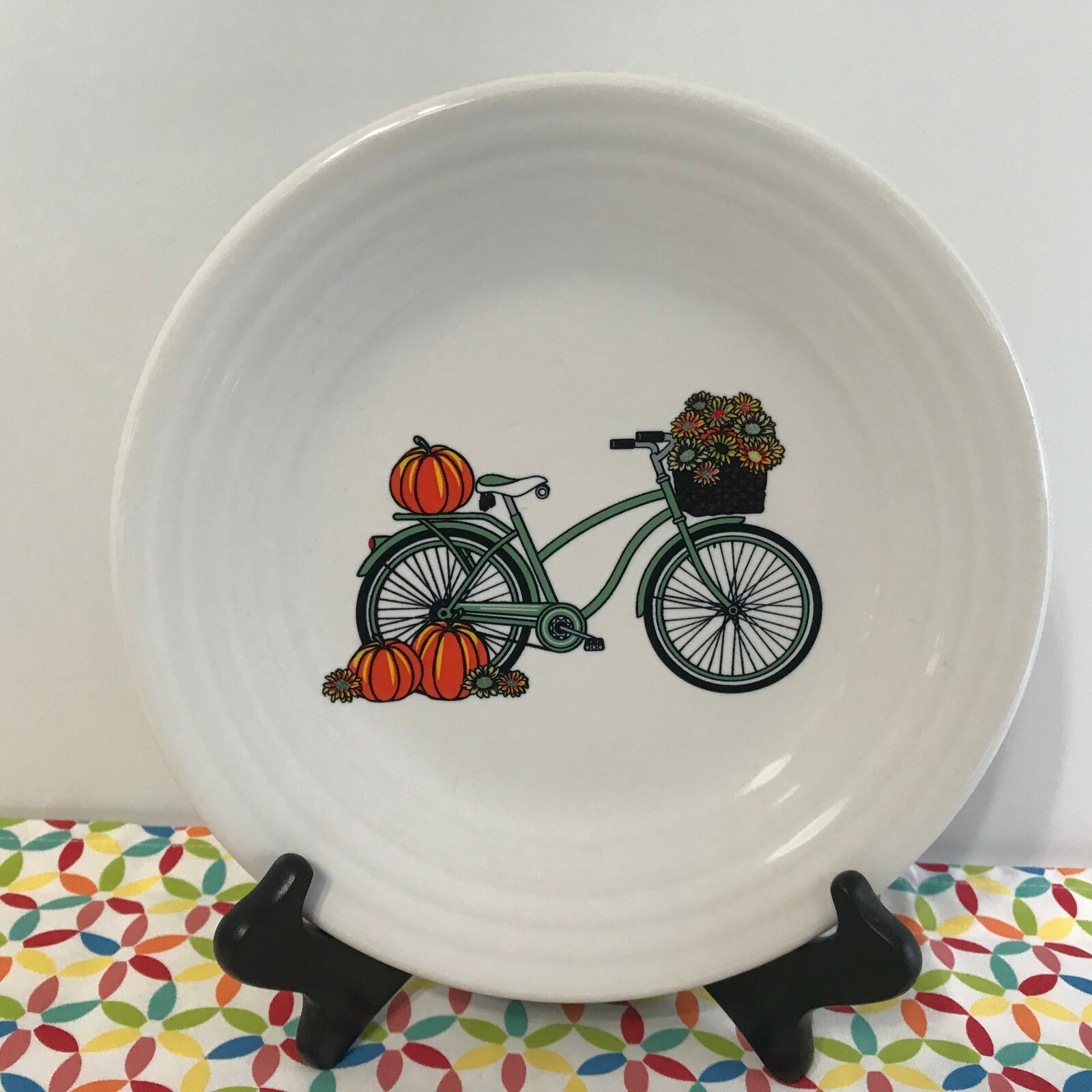 Fiestaware Harvest Vintage Bicycle Lunch Plate Fiesta Autumn Bike 9 in ...