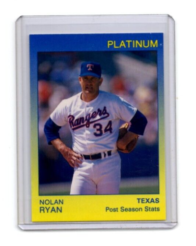 1991 The Star Co. * Platinum * Post Season Stats * Nolan Ryan * #66 ...
