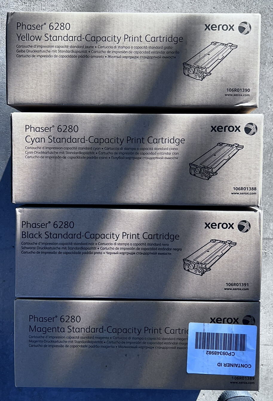 Xerox 106R01388 106R01389 106R01390 106R01391 Standard Yield Toner ...