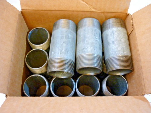 (Box of 15) Galvanized Steel Pipe Nipple 1-1/2" ID x 4" Length | eBay