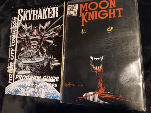 Moon Knight #29 NEAR MINT March 1983 & 1995 Skyraker Comic Book Program ...