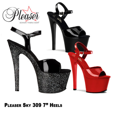 Pleaser SKY 309 7 Inch High Heel Platform Sandals / Pole Dancing Shoes ...
