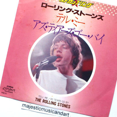 RARE MICK JAGGER COVER VINTAGE VINYL THE ROLLING STONES 7" AS TEARS GO ...