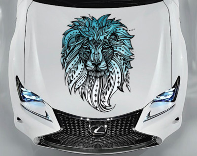Lion Animals Car Sticker Car Hood Color Sticker Graphics Decals Any ...